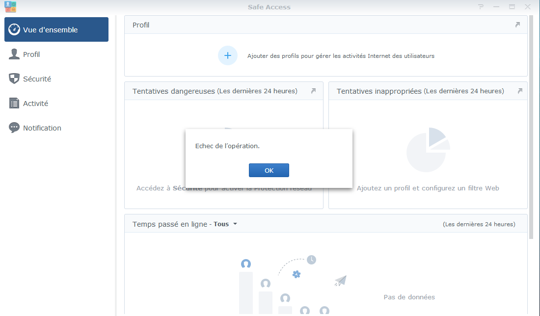 Safe Access : Echec de l'operation - Routeur RT2600AC - NAS-Forum